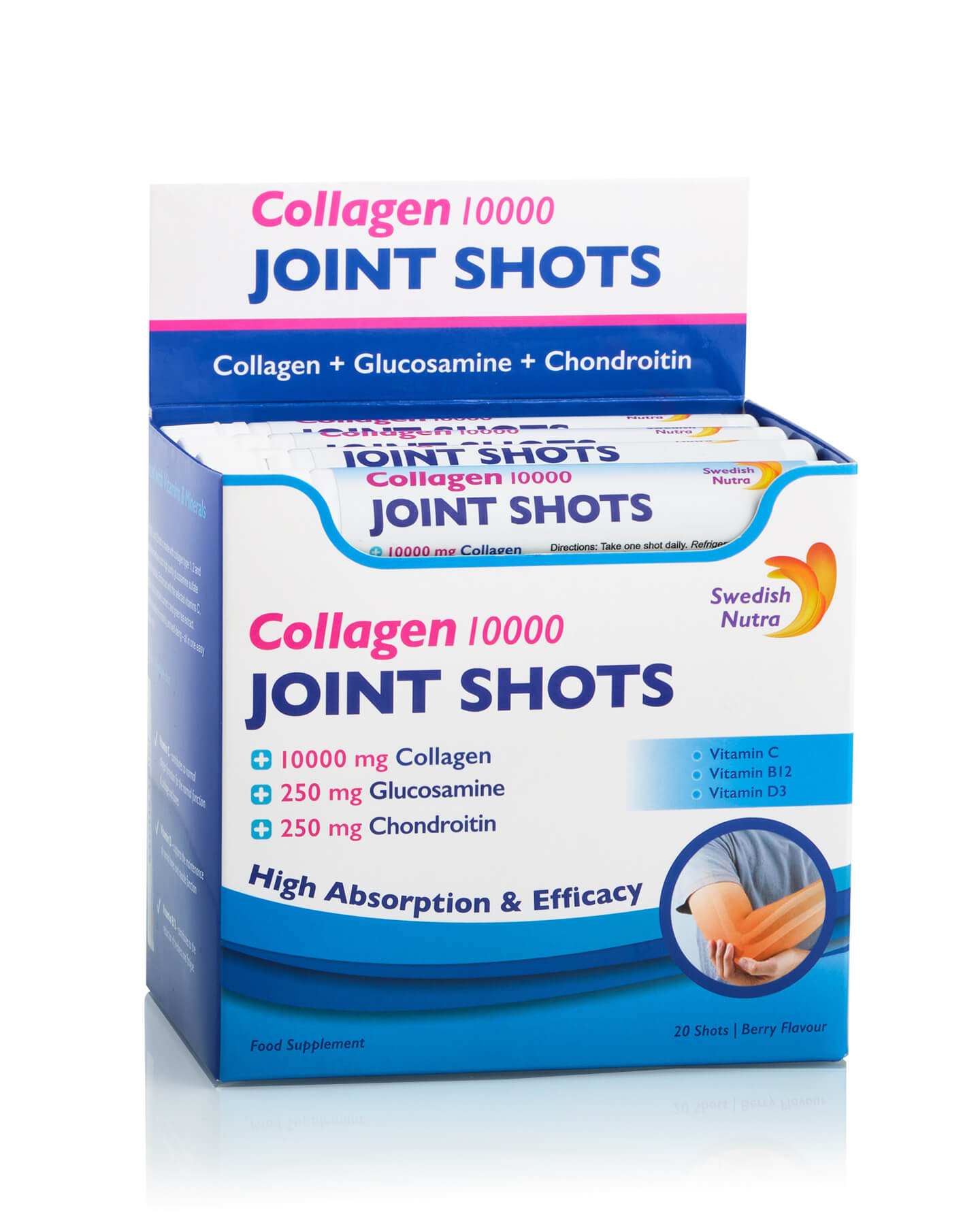 Joint Shots – Colagen lichid hidrolizat de Tip 1, 2 și 3 cu 10.000mg