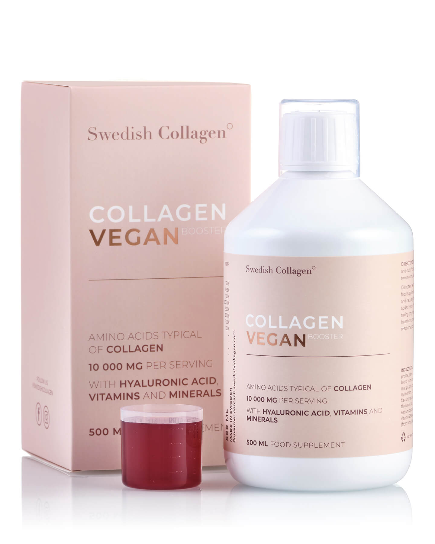 Colagen Vegan Lichid cu 10.000 mg + Acid Hialuronic + Biotină + MSM ...